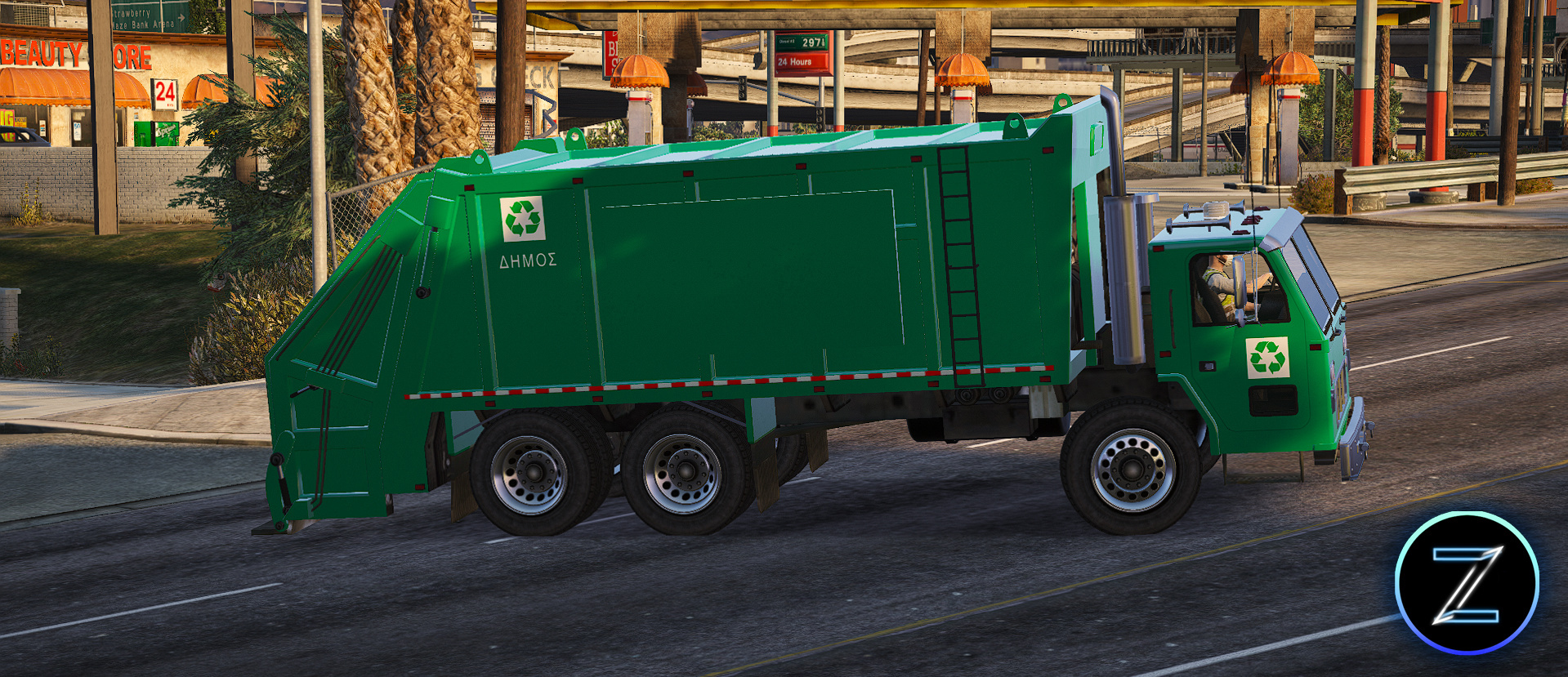 Greek Green Garbage Truck - FiveM Releases - Cfx.re Community