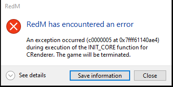 Error when I open Redm - RedM Client Support - Cfx.re Community