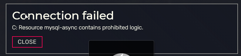 My Sql Async Is Prohibited Logic Anyone Help Resource Support Cfxre Community