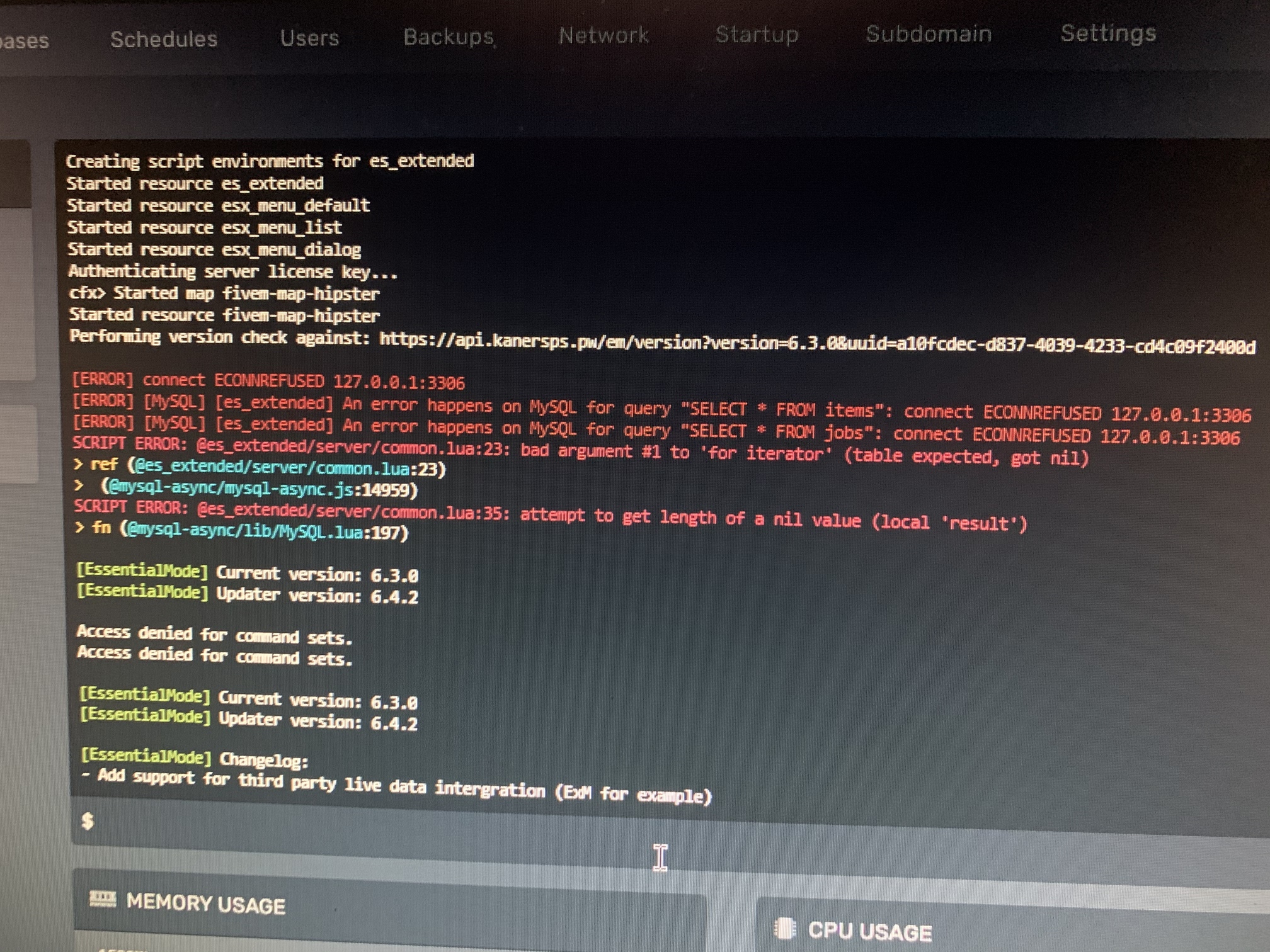 Esplugin error - ES/ESX - Cfx.re Community