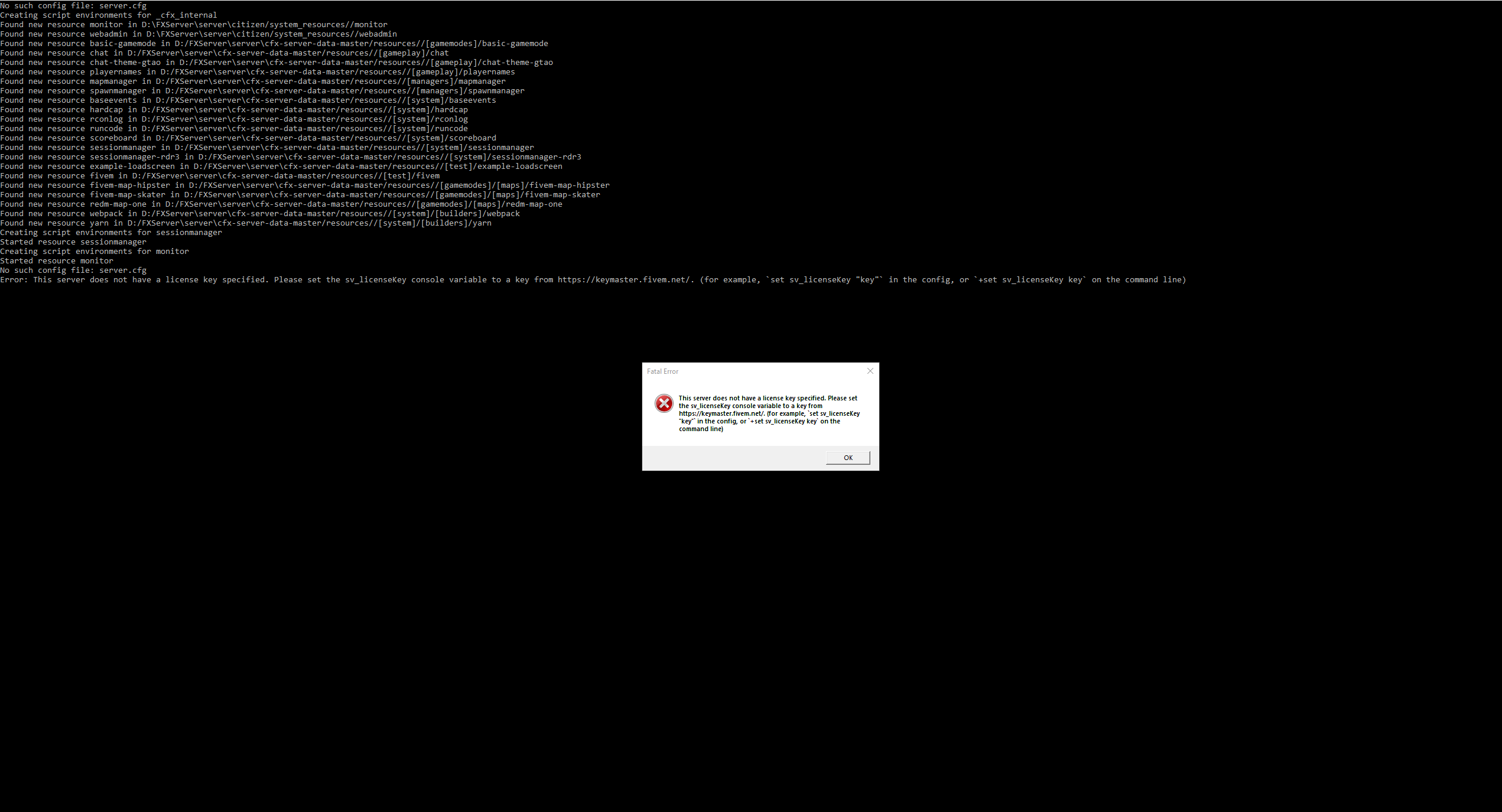 This server does not have a license key specified! Need help! - Server Discussion - Cfx.re Community