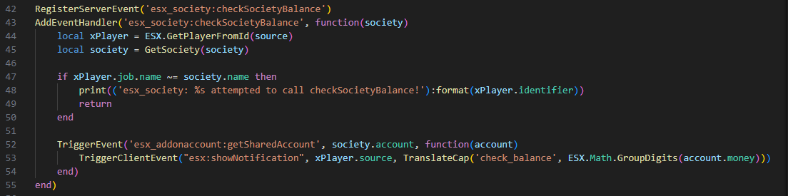 Esx_society problem - Discussion - Cfx.re Community Esx_society problem - Discussion - Cfx.re Community