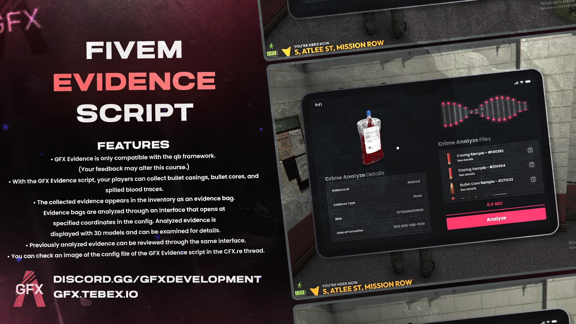 [PAID] GFX Evidence (3D model-supported evidence system) - FiveM Releases - Cfx.re Community