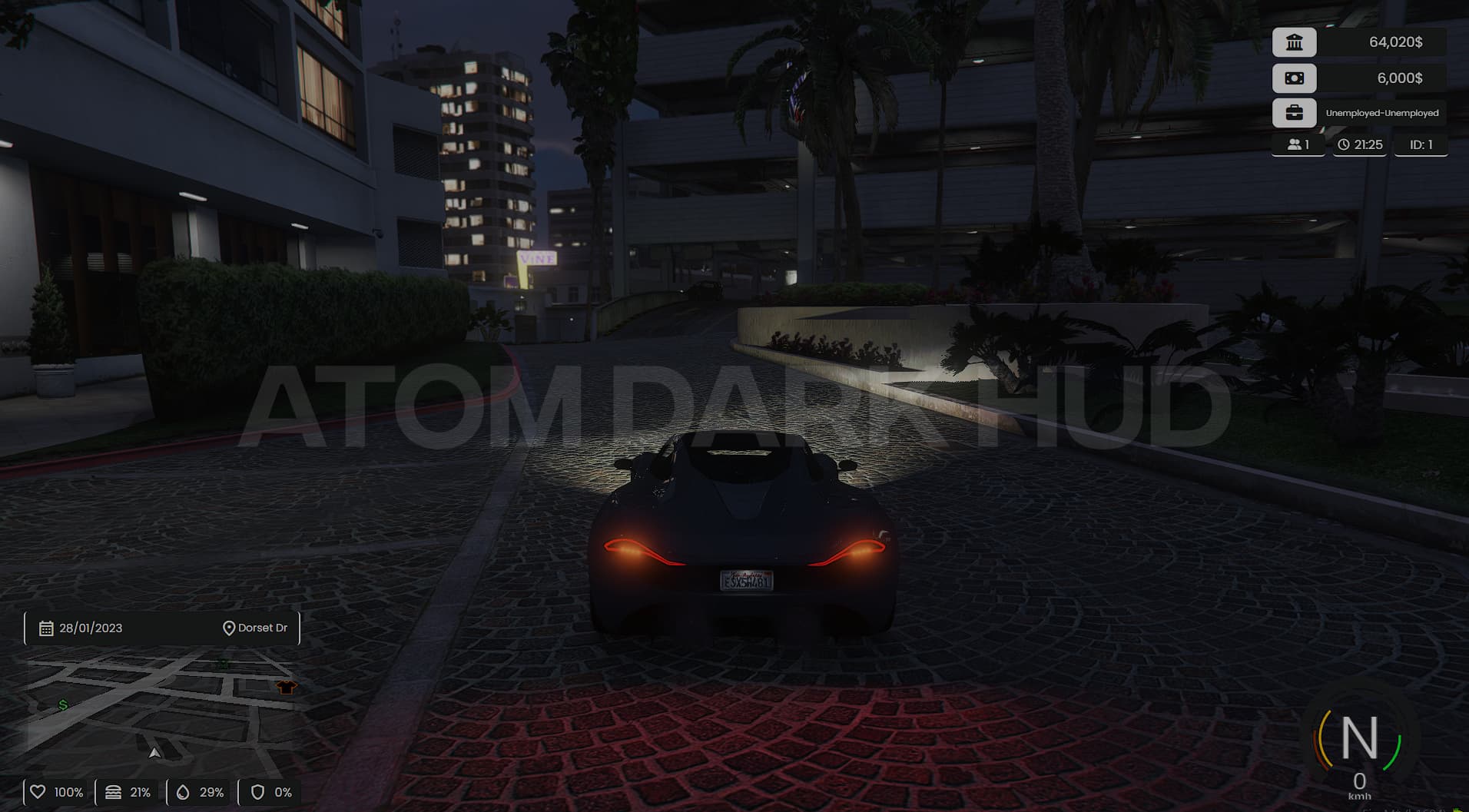 [ESX] [PAID] At0m Dark Hud - FiveM Releases - Cfx.re Community