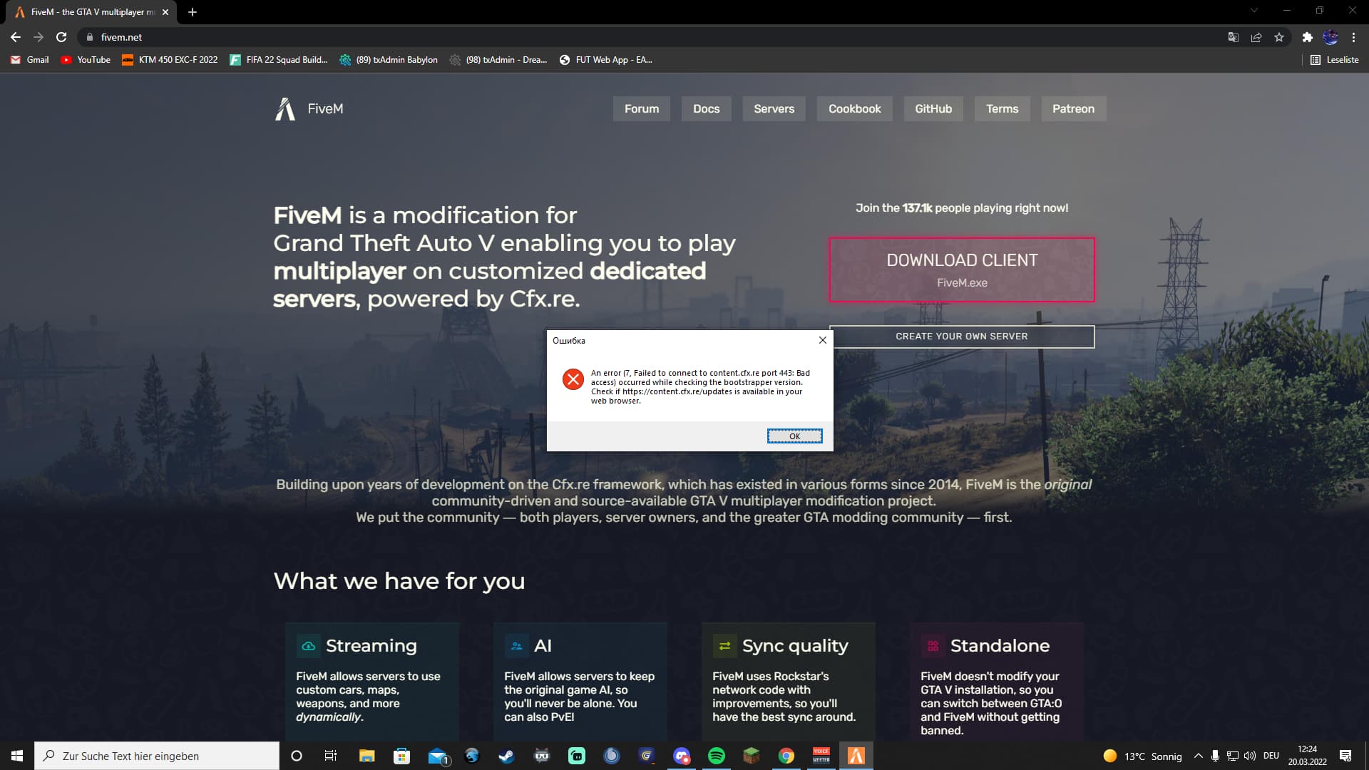 FiveM Download Error - FiveM Client Support - Cfx.re Community