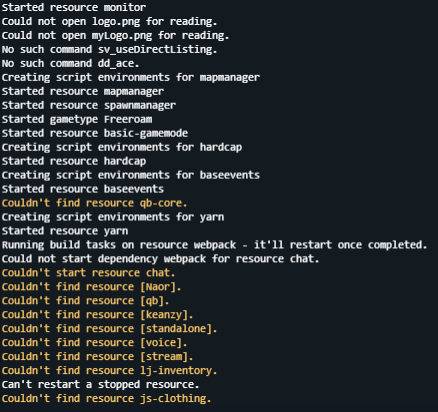 Resources not starting - Server Discussion - Cfx.re Community