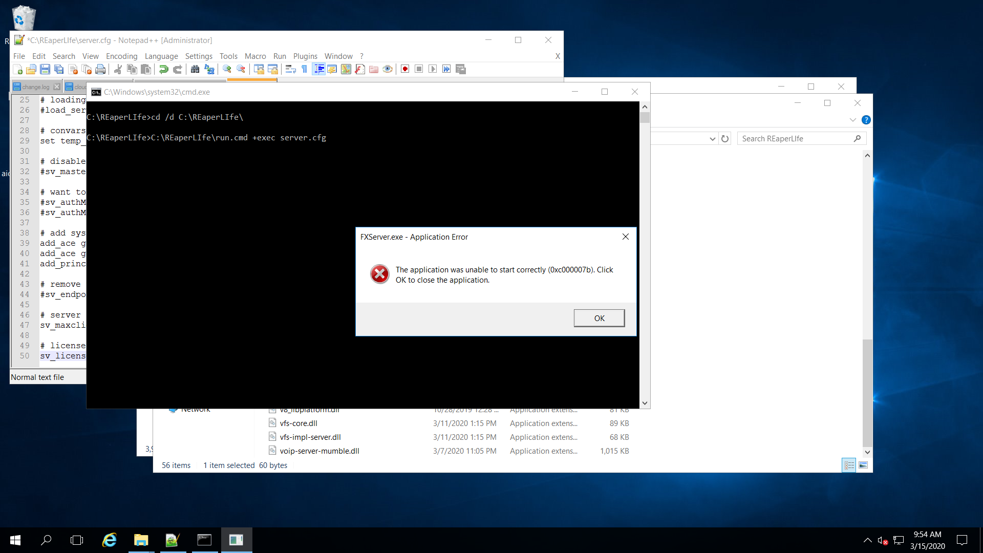 I have a Problem 0xc00007b - Server Discussion - Cfx.re Community