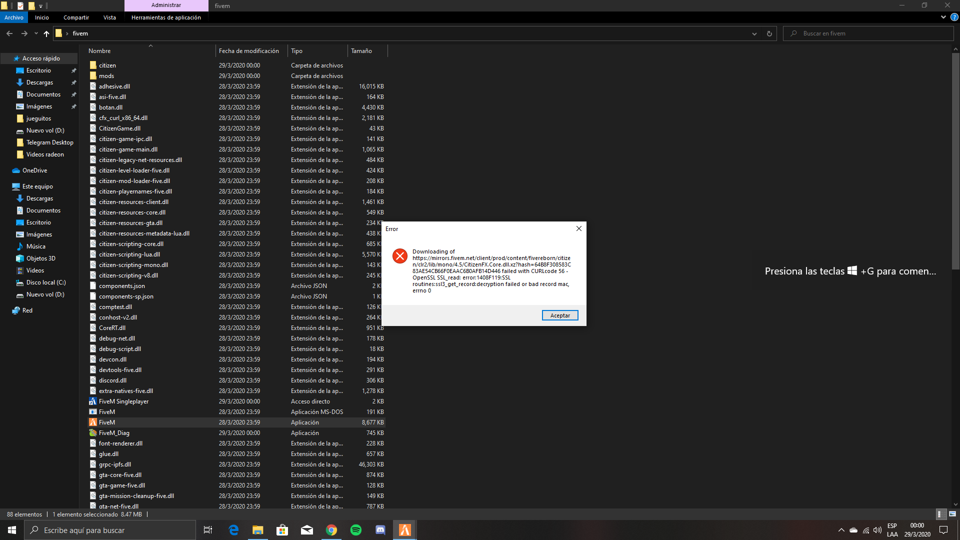 Error when start five m help please! - FiveM Client Support - Cfx.re ...