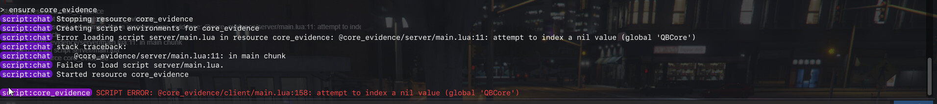 Attempt to index a nil value (global 'QBCore') - Page 3 - QBCore - Cfx.re Community