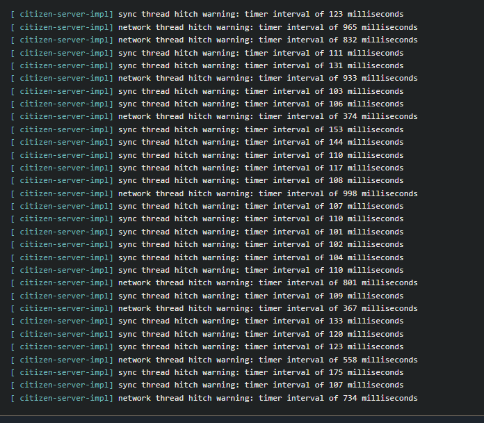 Sync thread hitch warning spam - Server Discussion - Cfx.re Community