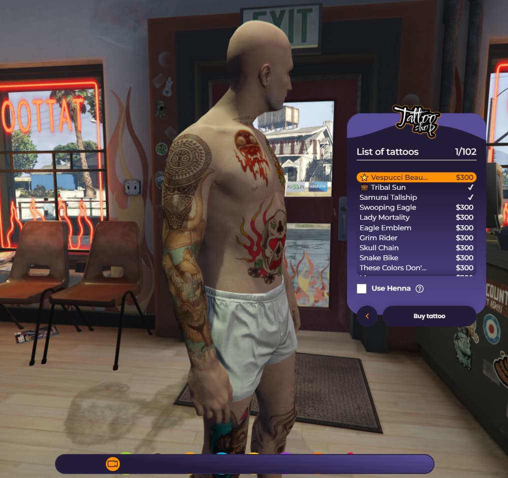 Tattoo shop with Business, Job & Addon - FiveM Search