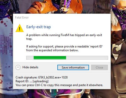 FiveM Crashes when trying to export projects - FiveM Client Support ...