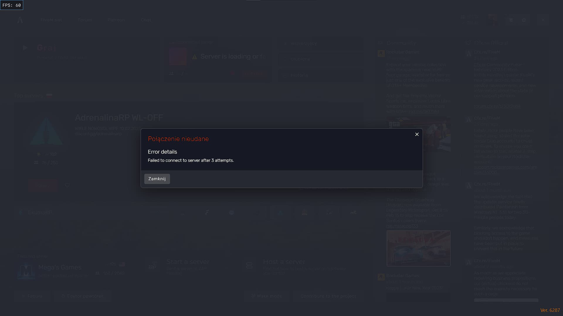 Problem with Five - ES/ESX - Cfx.re Community