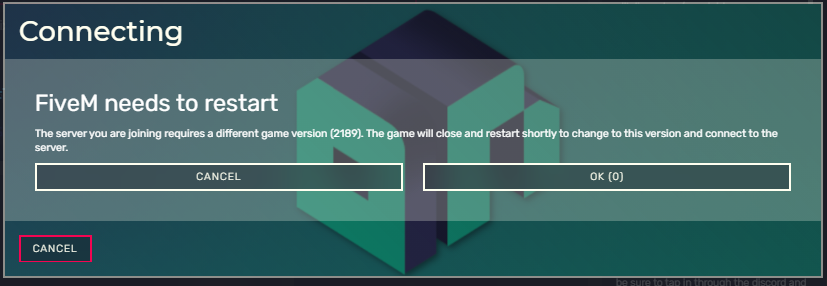 FiveM Server Requires V2189, gives error when trying to update - FiveM Client Support - Cfx.re ...