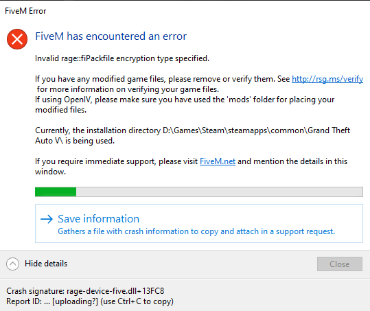 FiveM Crash on start-up - FiveM Client Support - Cfx.re Community