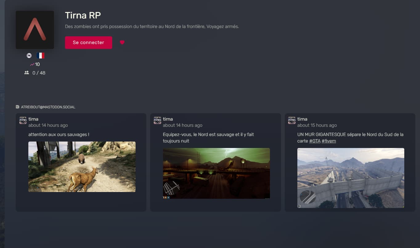 I would like to display a slider in the presentation page of my server ...