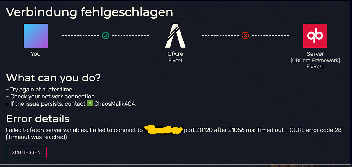 I cant join my own server - Server Discussion - Cfx.re Community I cant join my own server - Server Discussion - Cfx.re Community