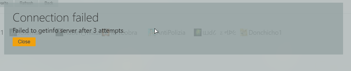 Failed to getinfo server 3 attempts - Server Discussion - Cfx.re Community