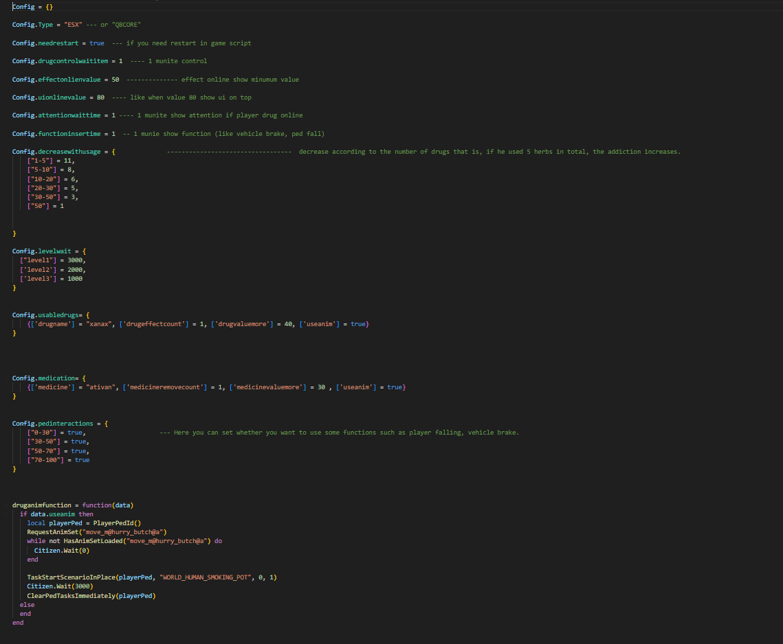 [ESX][QBCORE] Simple Drug Addiction [With Json Save] - FiveM Releases ...