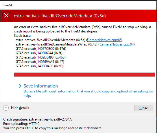 [GAME CRASH] Game Crashes When Entering Specific Vehicle - FiveM Client ...