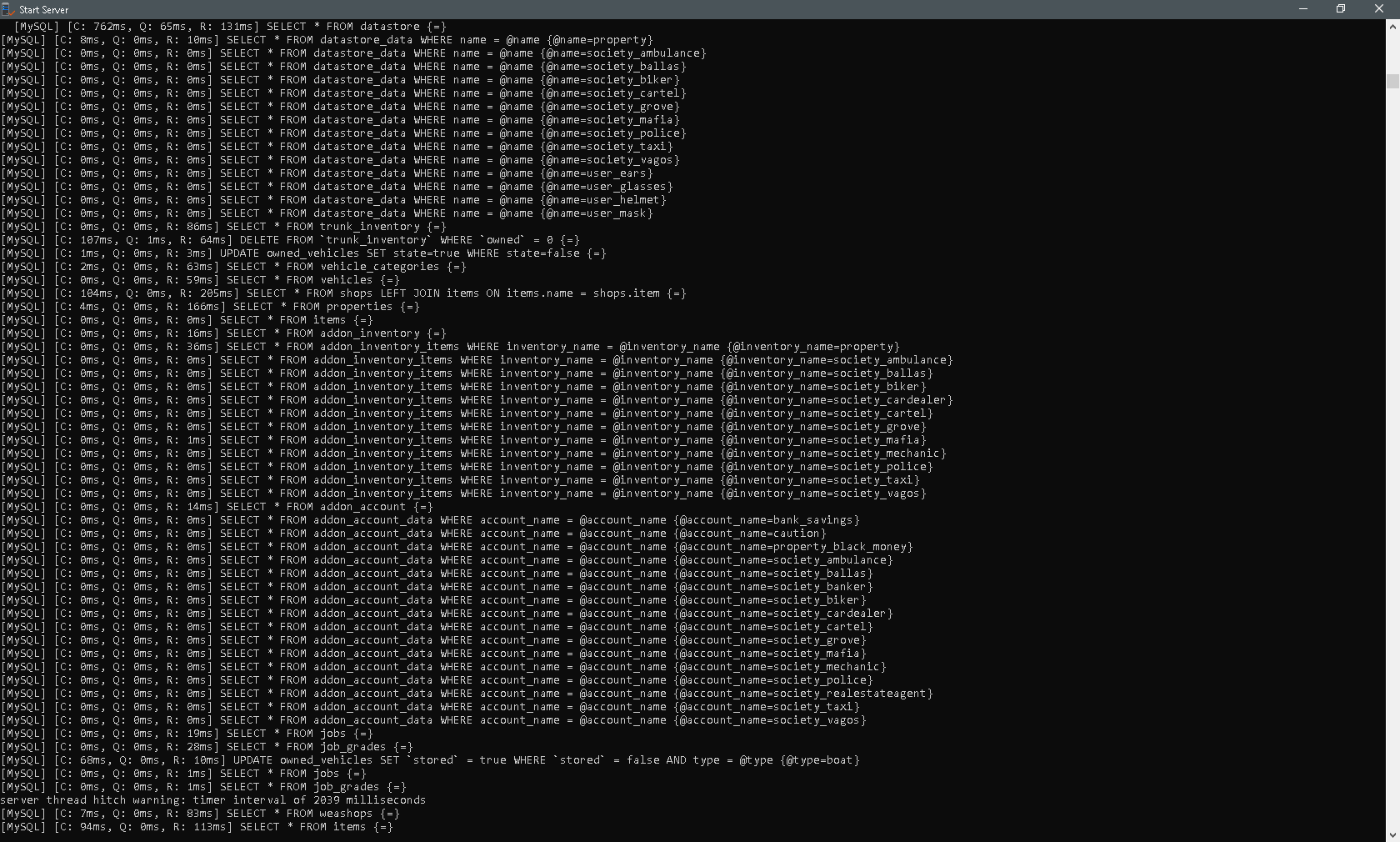 Fivem Server Mysql Resource Support Cfx Re Community