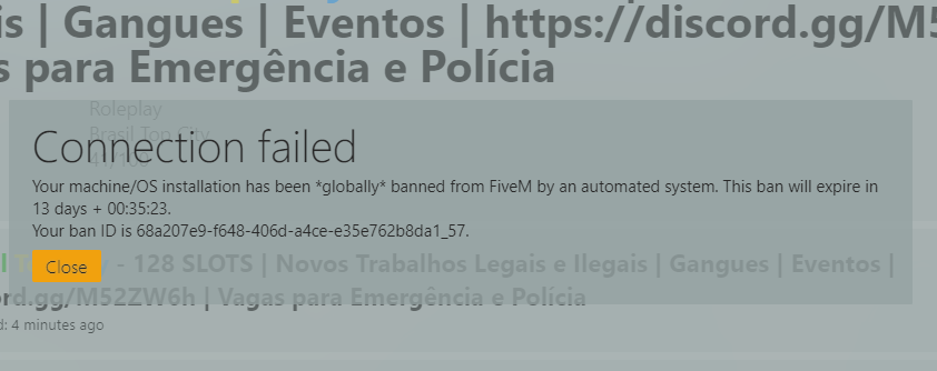 Ban - FiveM Client Support - Cfx.re Community