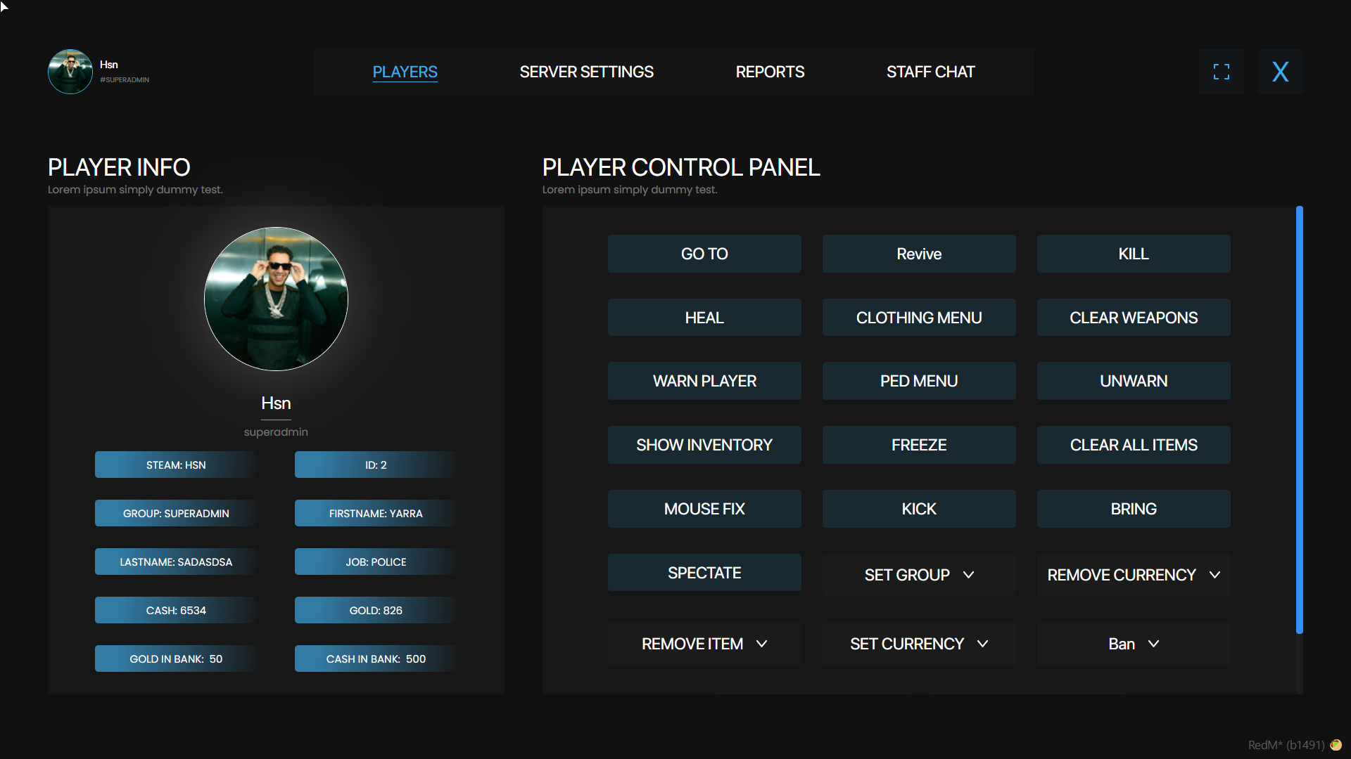 [RSG AVAILABLE & VORP] Code After S*x Advanced Admin Menu V2 (Discord Perms, Commands, Reports ...
