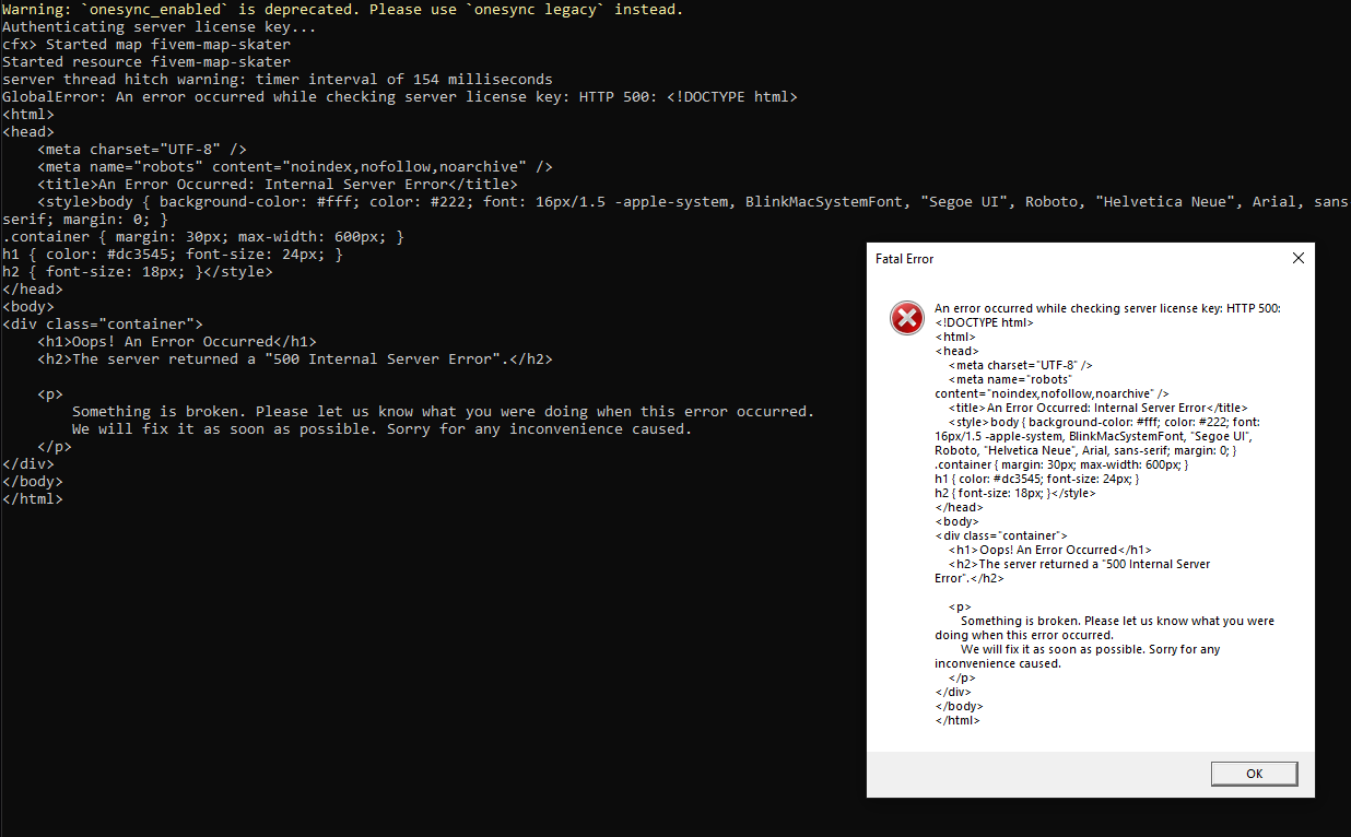 I can't start my server - Server Discussion - Cfx.re Community