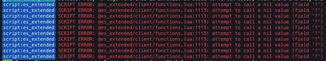 Alot of es_extended errors - Discussion - Cfx.re Community