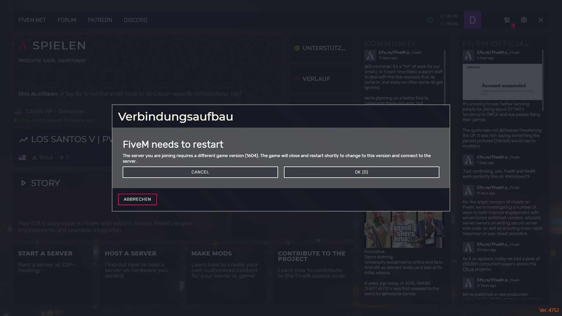 Hilfe fivem - FiveM Client Support - Cfx.re Community