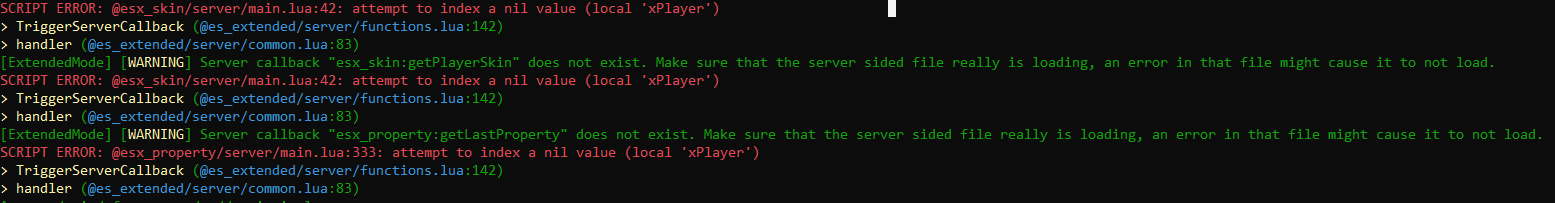 Alot of es_extended errors - Discussion - Cfx.re Community