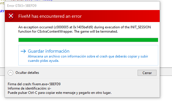 Crash c0000005 - FiveM Client Support - Cfx.re Community