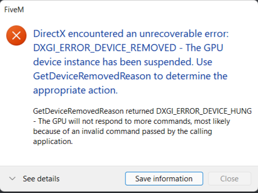 Fivem not responding error everytime i run game - FiveM Client Support ...