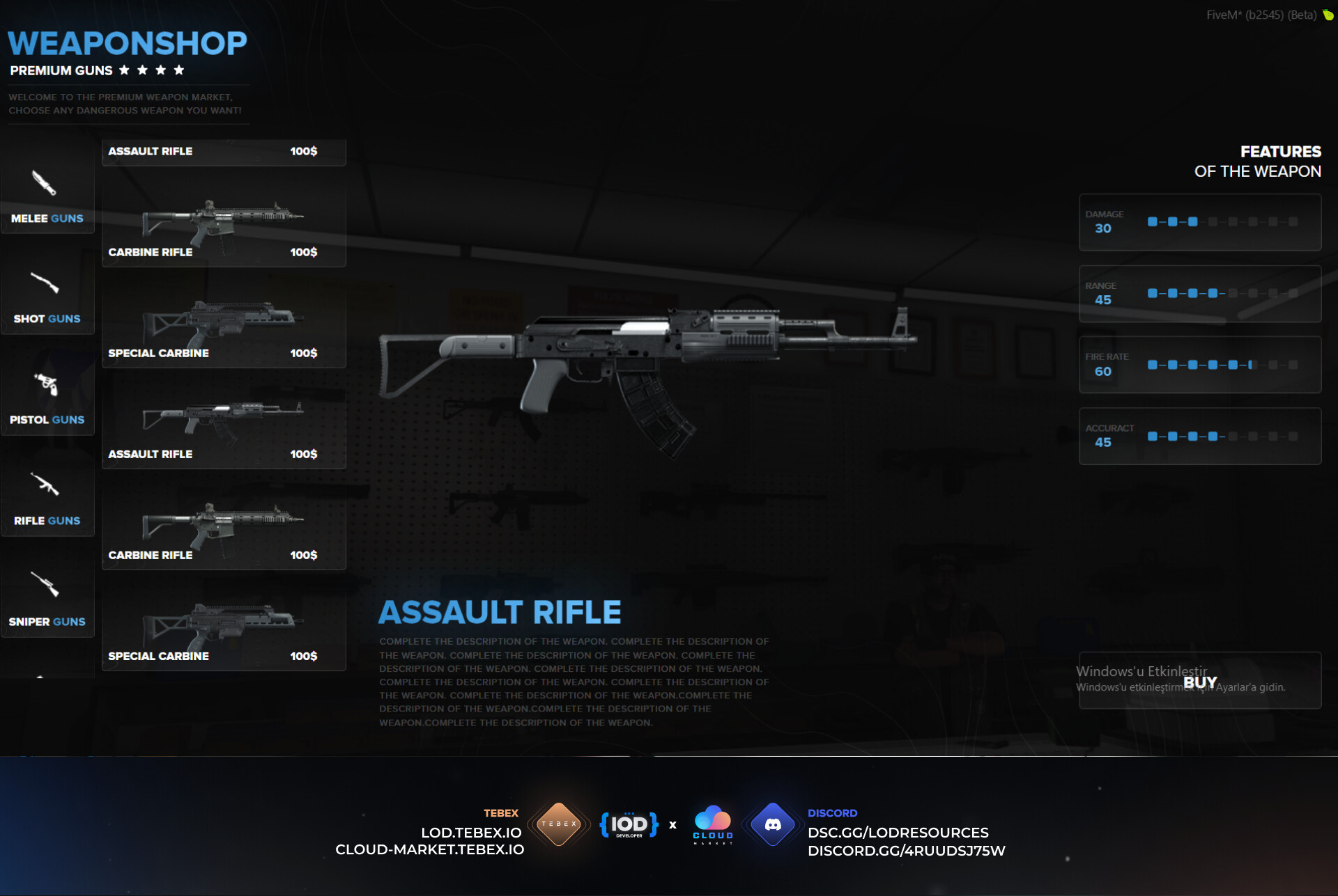 [ESX] [PAID] Lod Weaponshop with nice ui - Releases - Cfx.re Community