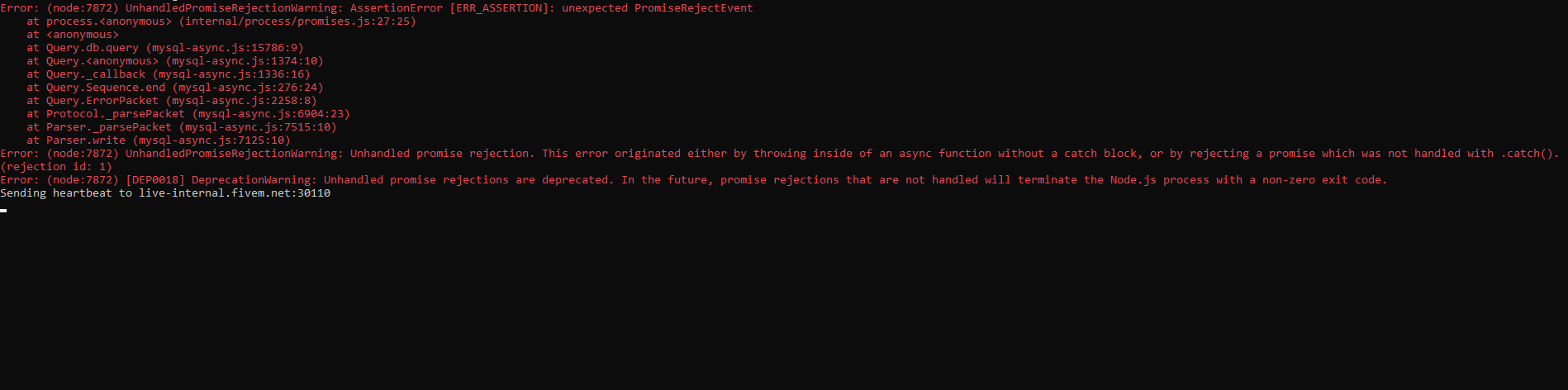 Error mysql async fivem server esx - Discussion - Cfx.re Community