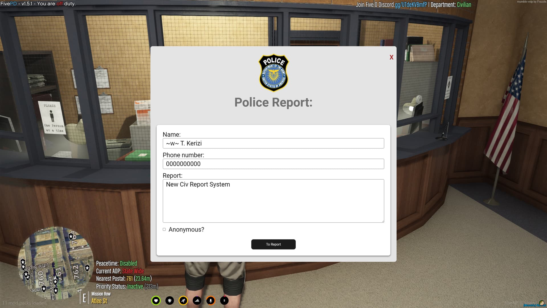 Five O Casual RP | FivePD | VMenu | Maps | Vehicles | EUP | Weapons ...