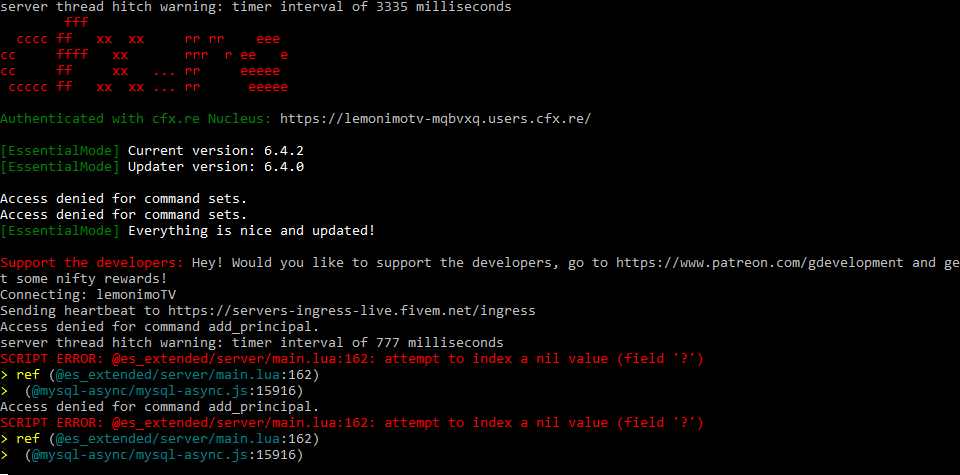 Es_extended ERROR please help - Discussion - Cfx.re Community