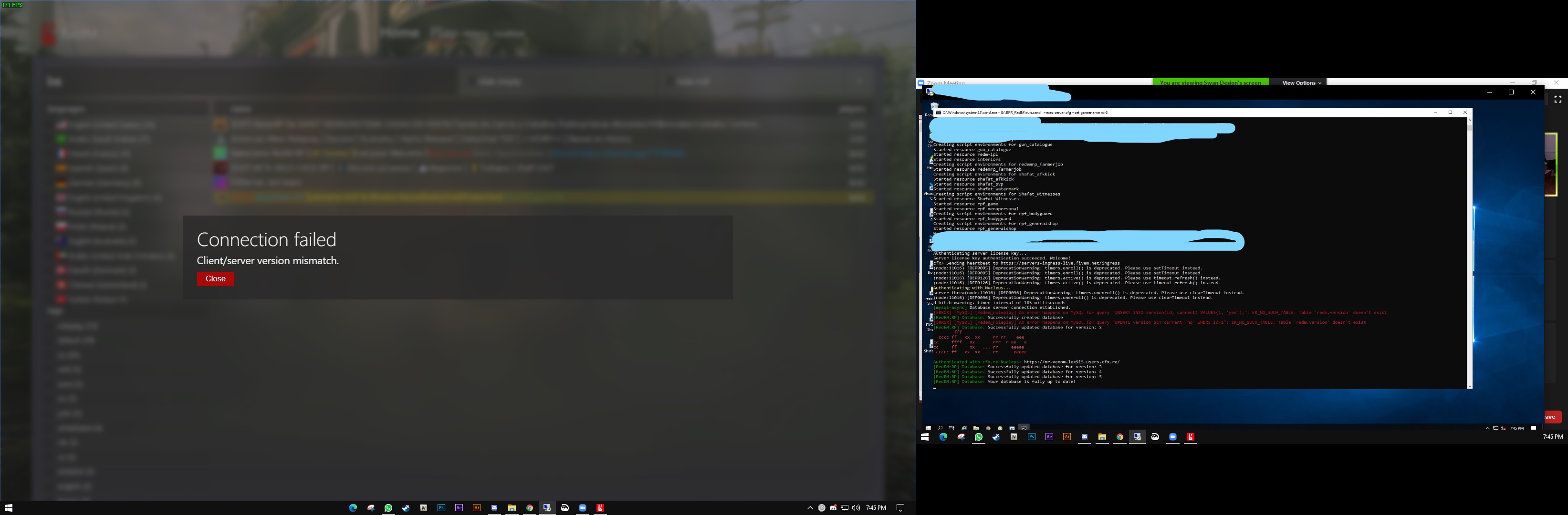 Client/server version mismatch - Server Support - Cfx.re Community