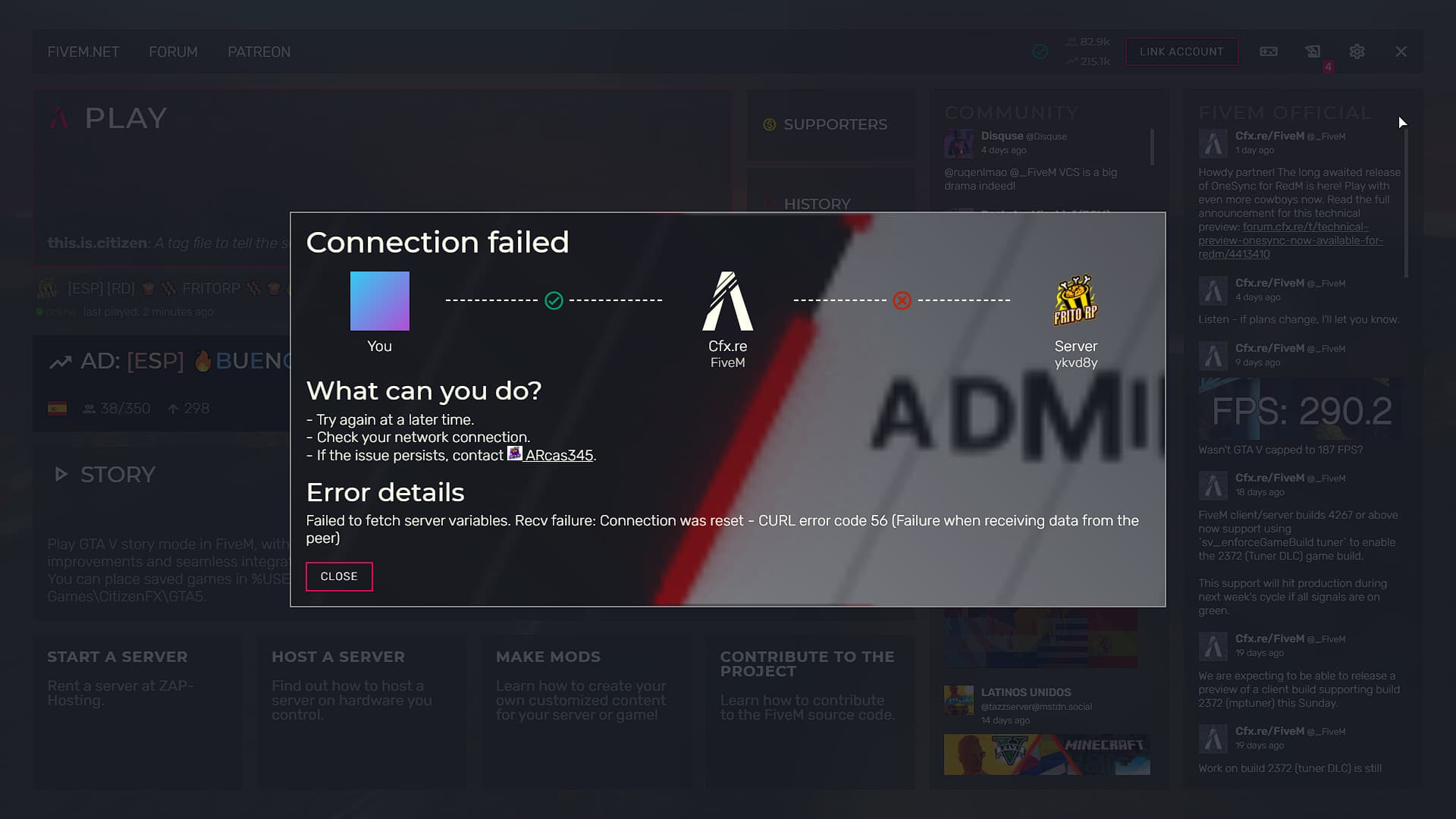 Error on my server Fivem PLEASE HELP ME - FiveM Client Support - Cfx.re Community