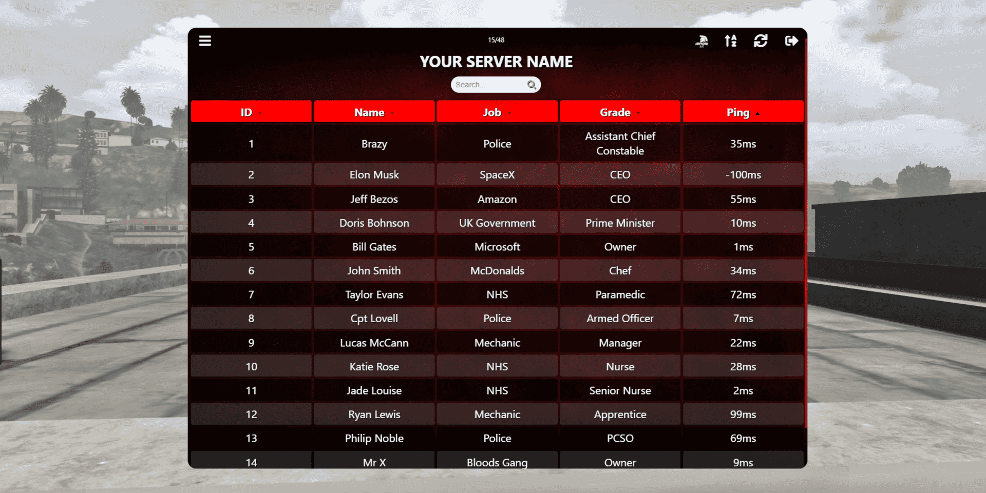 [ESX/QB] Scoreboard / PlayerList / Infoboard - FiveM Releases - Cfx.re ...