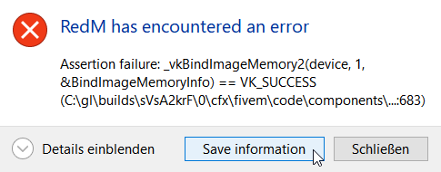 Assertion failure: _vkBindImageMemory2 - RedM Client Support - Cfx.re ...