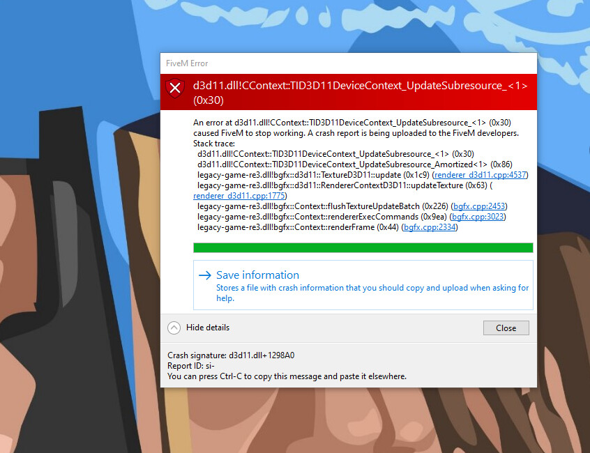 Fivem Legacy Crash - FiveM Client Support - Cfx.re Community