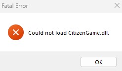 Fatal Error: Couldnot load CitizenGame.dll. - FiveM Client Support ...