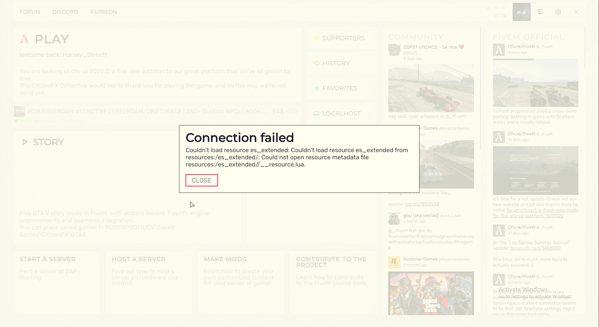 Es_extended will not start - ES/ESX - Cfx.re Community
