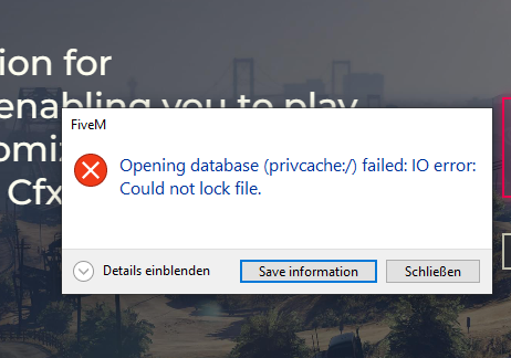 Swhen I open my FiveM I get an error message - FiveM Client Support ...