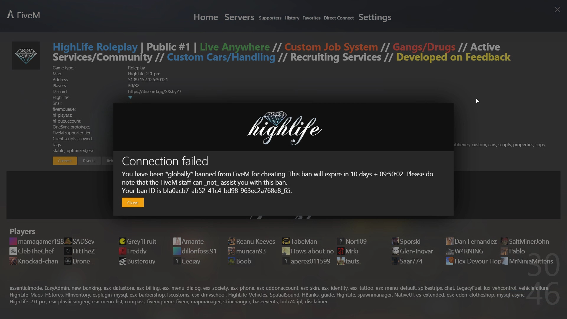 I got banned for nothing!?! - Page 2 - FiveM Client Support - Cfx.re ...