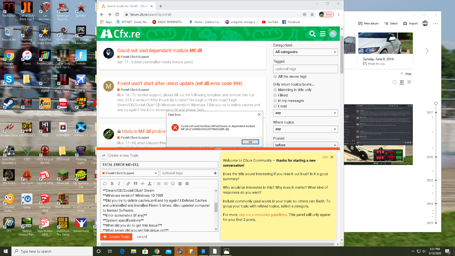 Fatal error md>dll - FiveM Client Support - Cfx.re Community