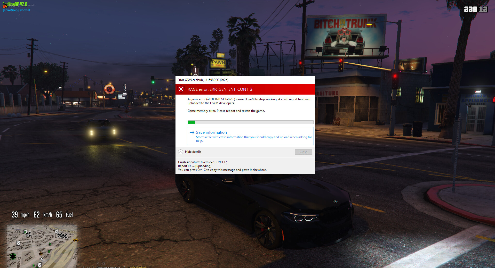 Crashing constantly - Memory Error - FiveM Client Support - Cfx.re ...