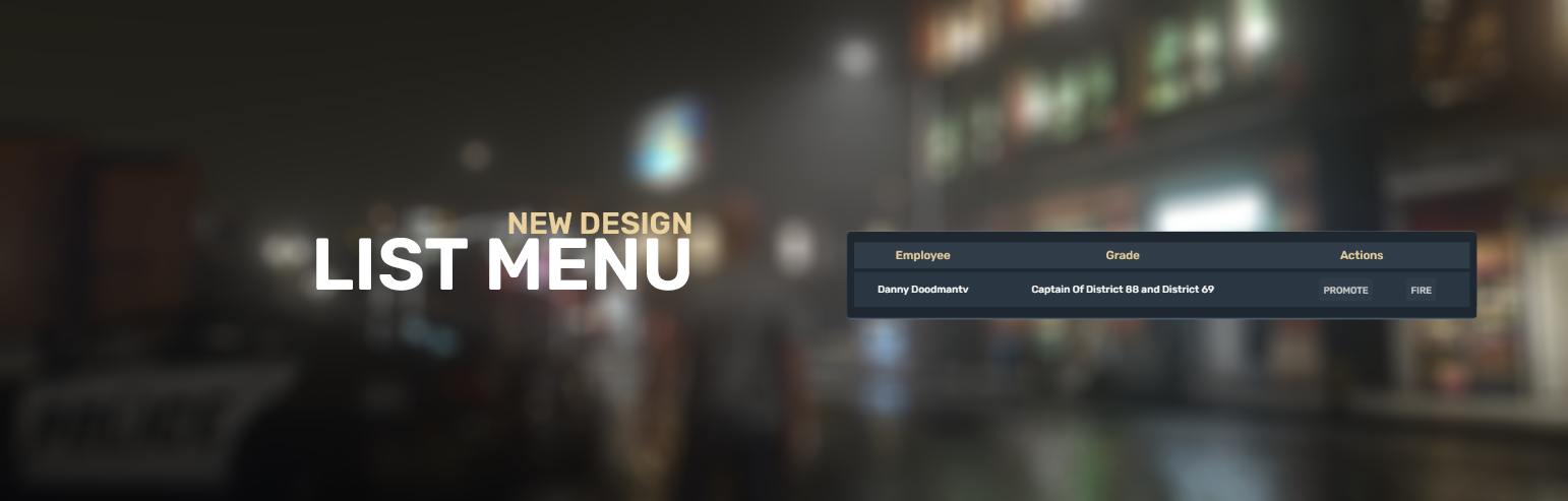 [ESX] List Menu [REDESIGN] - FiveM Releases - Cfx.re Community