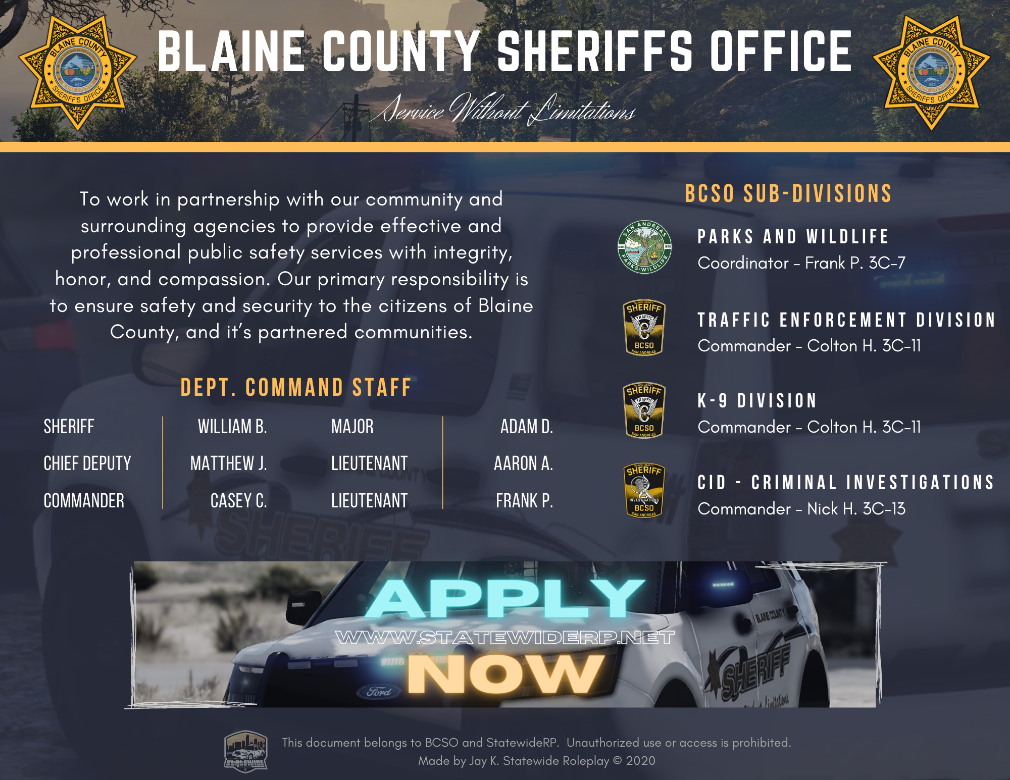 Statewide Roleplay | Whitelisted | Custom Assets | 15+ | Realism ...